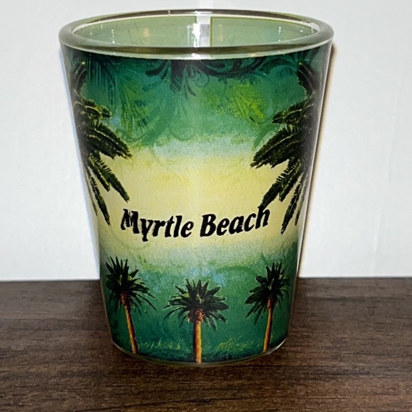 Dining | Vintage Myrtle Beach Palm Tree Shot Glass Souvenir | Poshmark